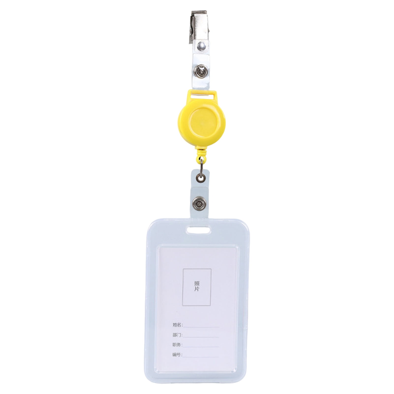 Retractable Work Card Holder- Smooth Surface, Waterproof, Integrated ...