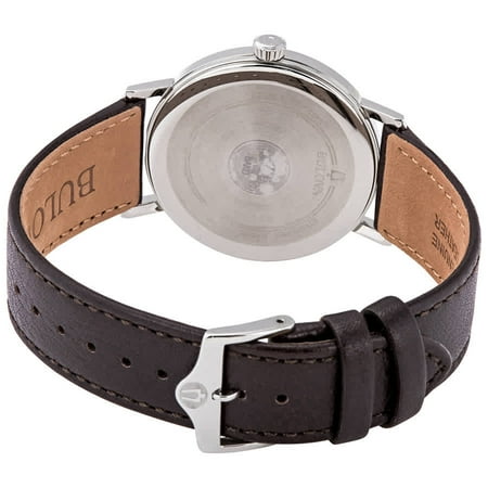 Bulova - Bulova Men's Brown Leather Strap Watch - Walmart.com - Walmart.com
