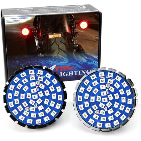 2-Inch Red Bright/Dim Mode LED Rear Turn Signal Light Bulbs Compatible ...