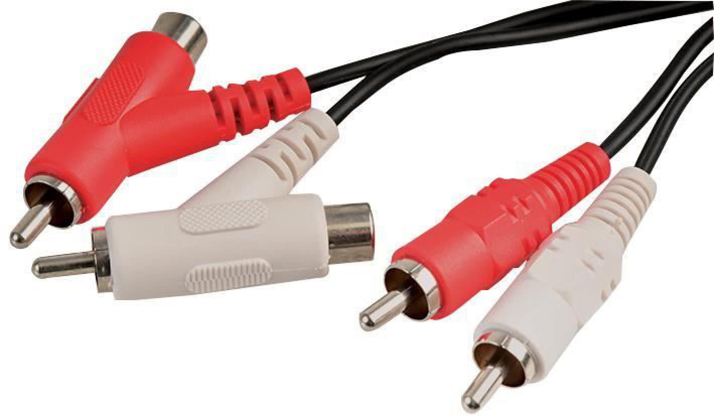 PRO SIGNAL - 2x Phono (RCA) Male to 2x (Stackable) Phono Male Lead, 1m ...