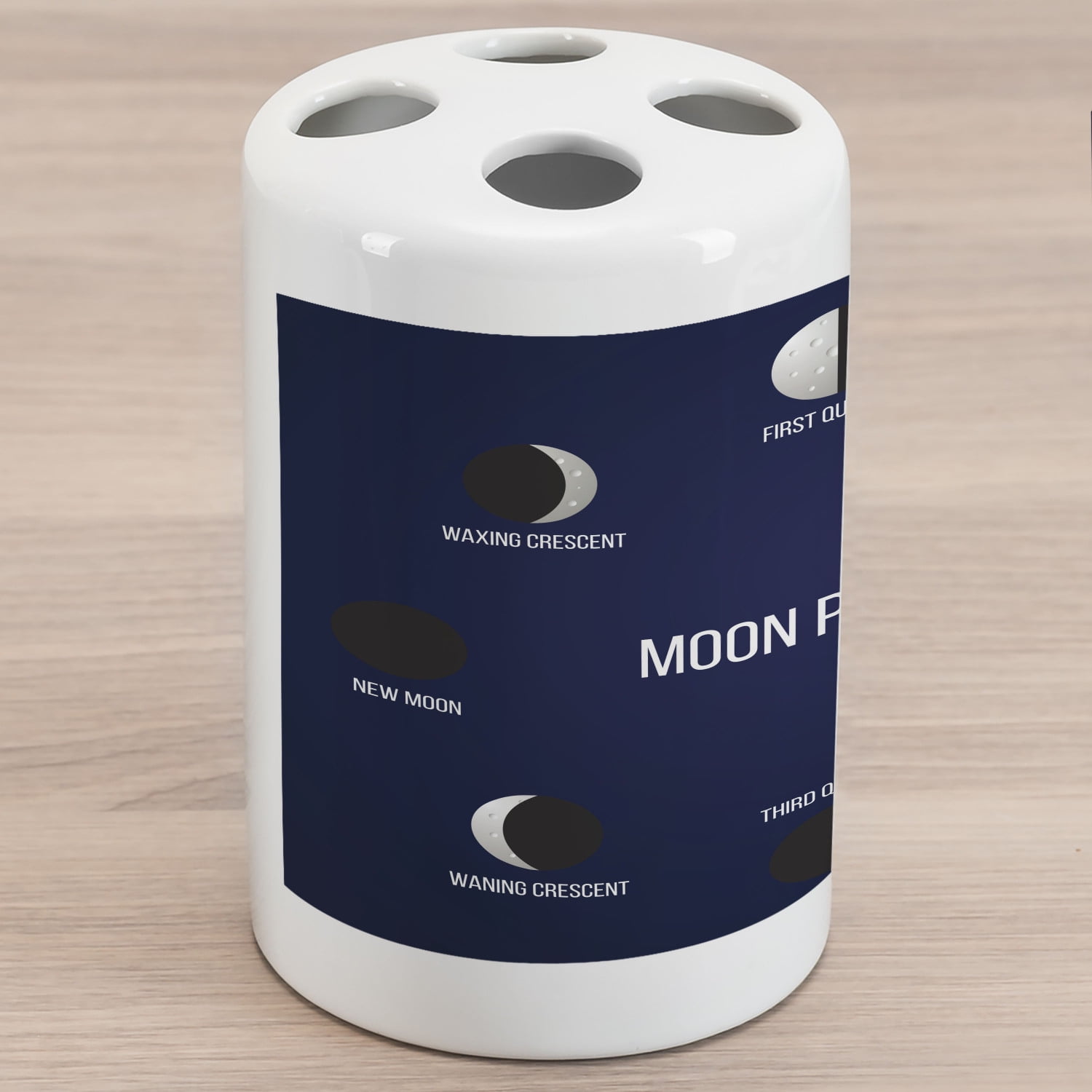 Half Moon Ceramic Toothbrush Holder, Phases of Crescent Astronomy ...