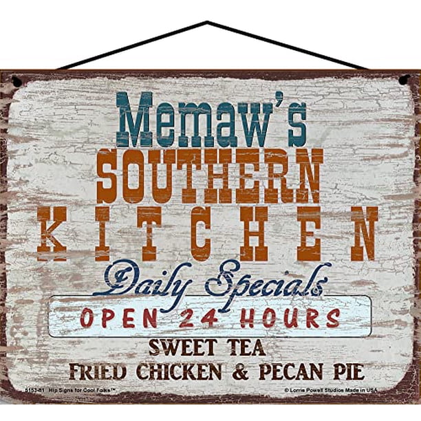 8x10 Vintage Style Southern Kitchen Sign: "Memaw's Southern Kitchen ...