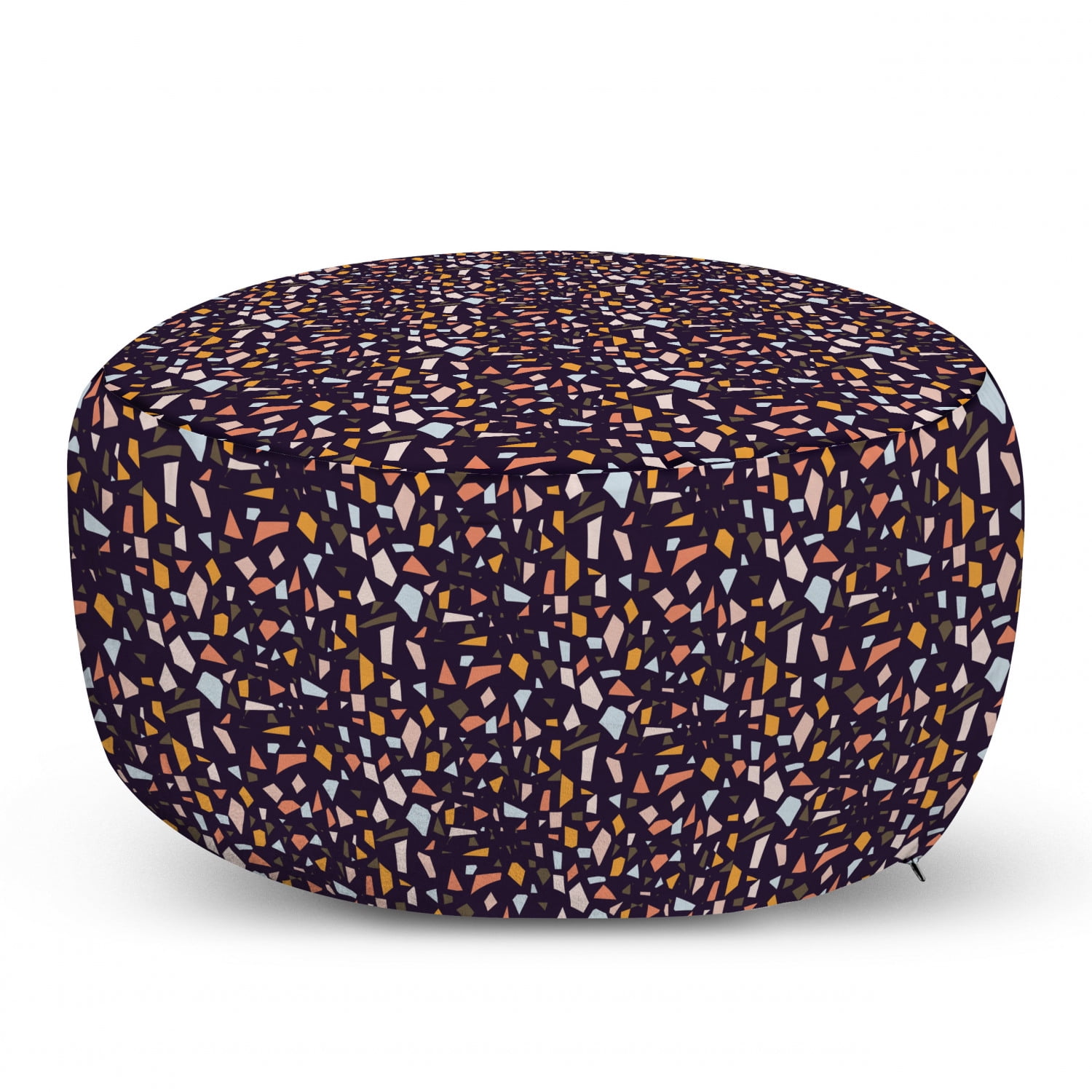 Geometric Ottoman Pouf, Various Irregular Forms on a Plain Backdrop ...