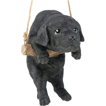 Sandicast "Original Size" Lying Black Labrador Retriever Dog Sculpture ...