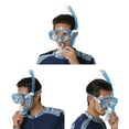 Reef Tourer Adult Single-Window Mask, Snorkel and Fin Traveling Set, Clear Blue, Large - Walmart.com