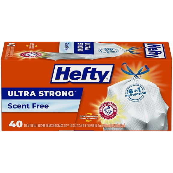 Ultra Strong Made with 50% Recovered Materials* Tall Kitchen Trash Bags ...