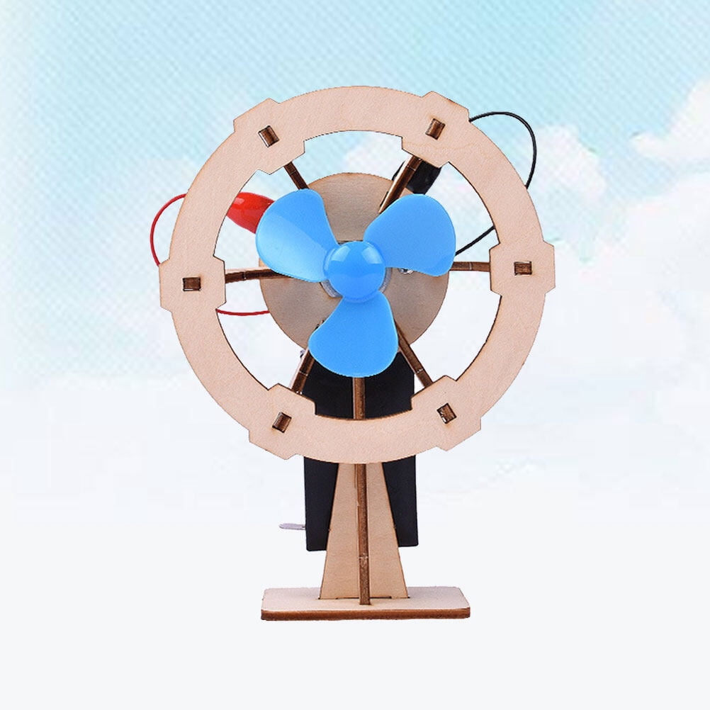WEUVEB Kids Gadgets DIY Electric Fan Model Kit Educational Wood Multi ...