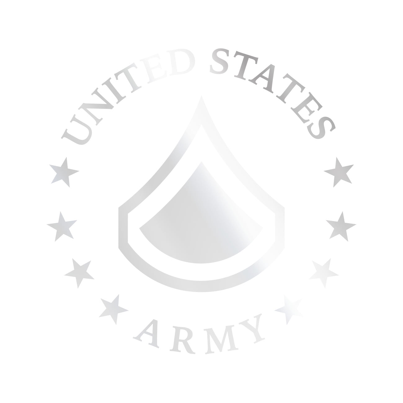 E-3 Private First Class US Army Rank Sticker Decal Die Cut - Self ...