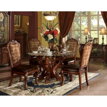Grand Dining Table with Double Pedestal, Cherry - Walmart.com
