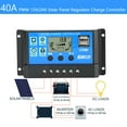 Motor Genic PWM40A Solar Battery Regulator Charge Controller 12V 24V ...