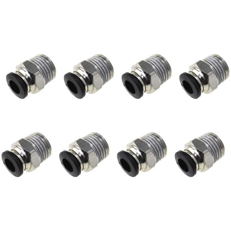 6mm Tube x G1/4 NPT Thread Straight Quick Fitting Pneumatic Strong Flow ...
