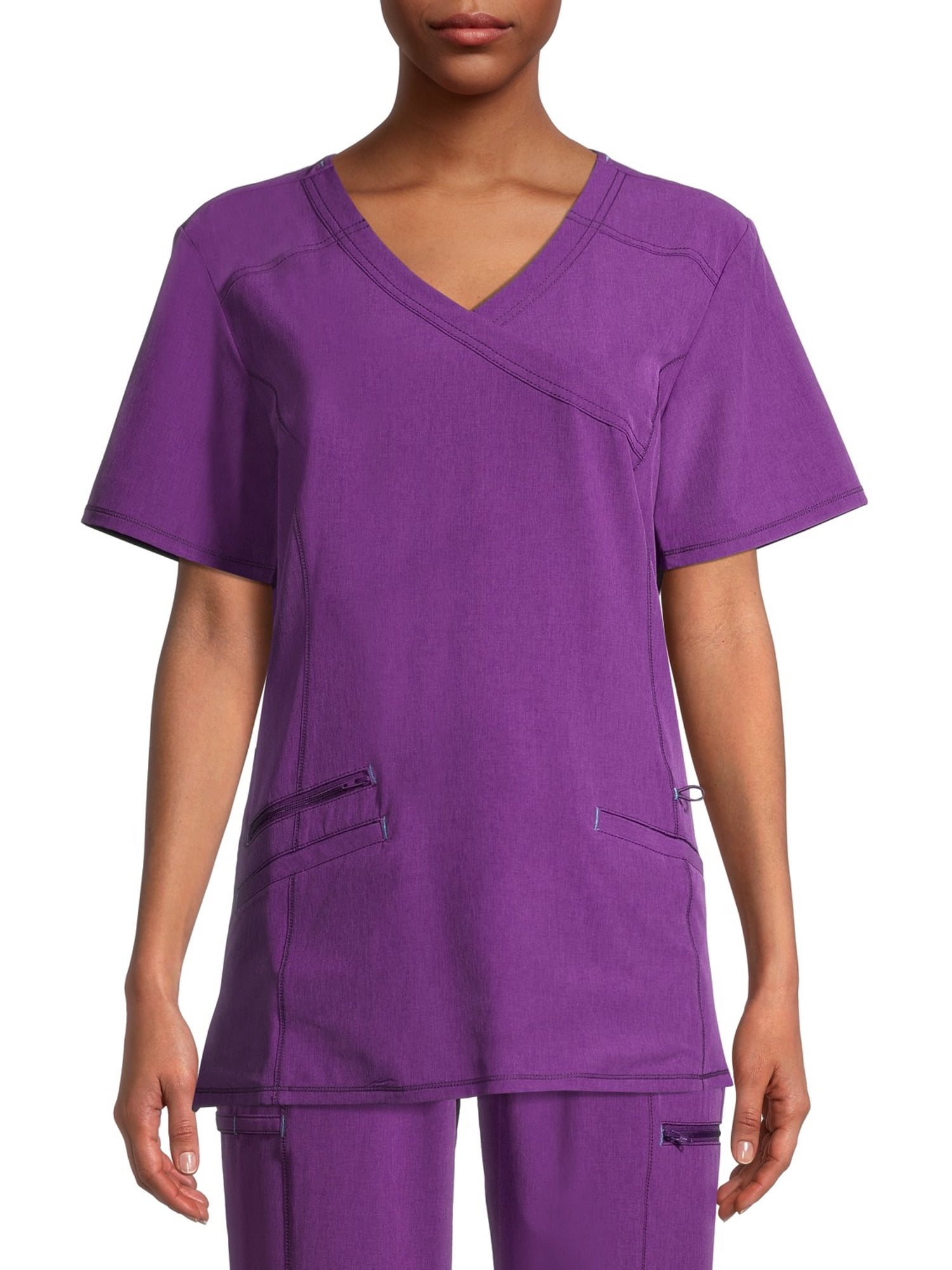 Scrubstar Short Sleeve V-Neck Collarless Scrub Top (Women's), 1 Count ...