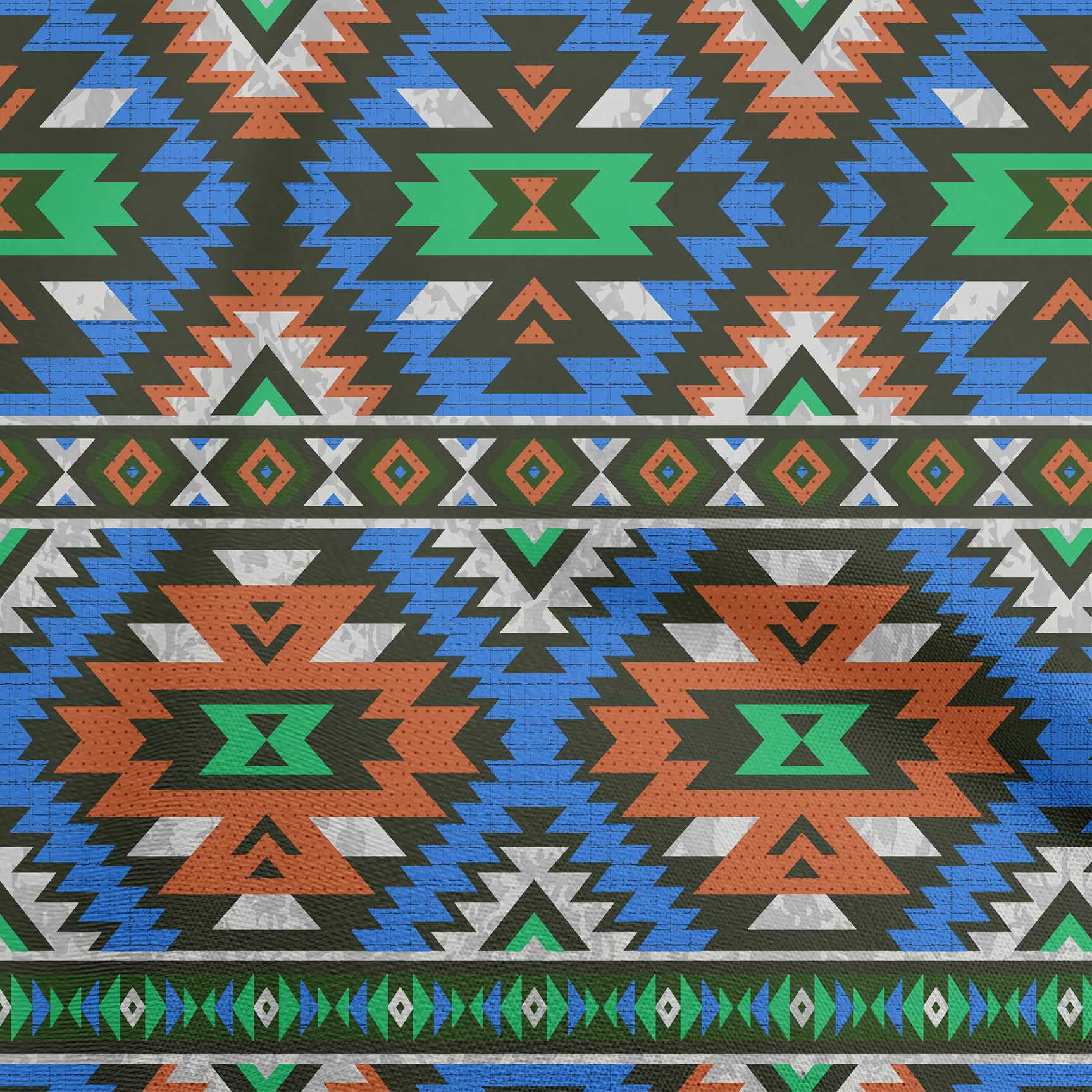 oneOone Cotton Poplin Twill Blue Fabric African Aztech Sewing Material ...