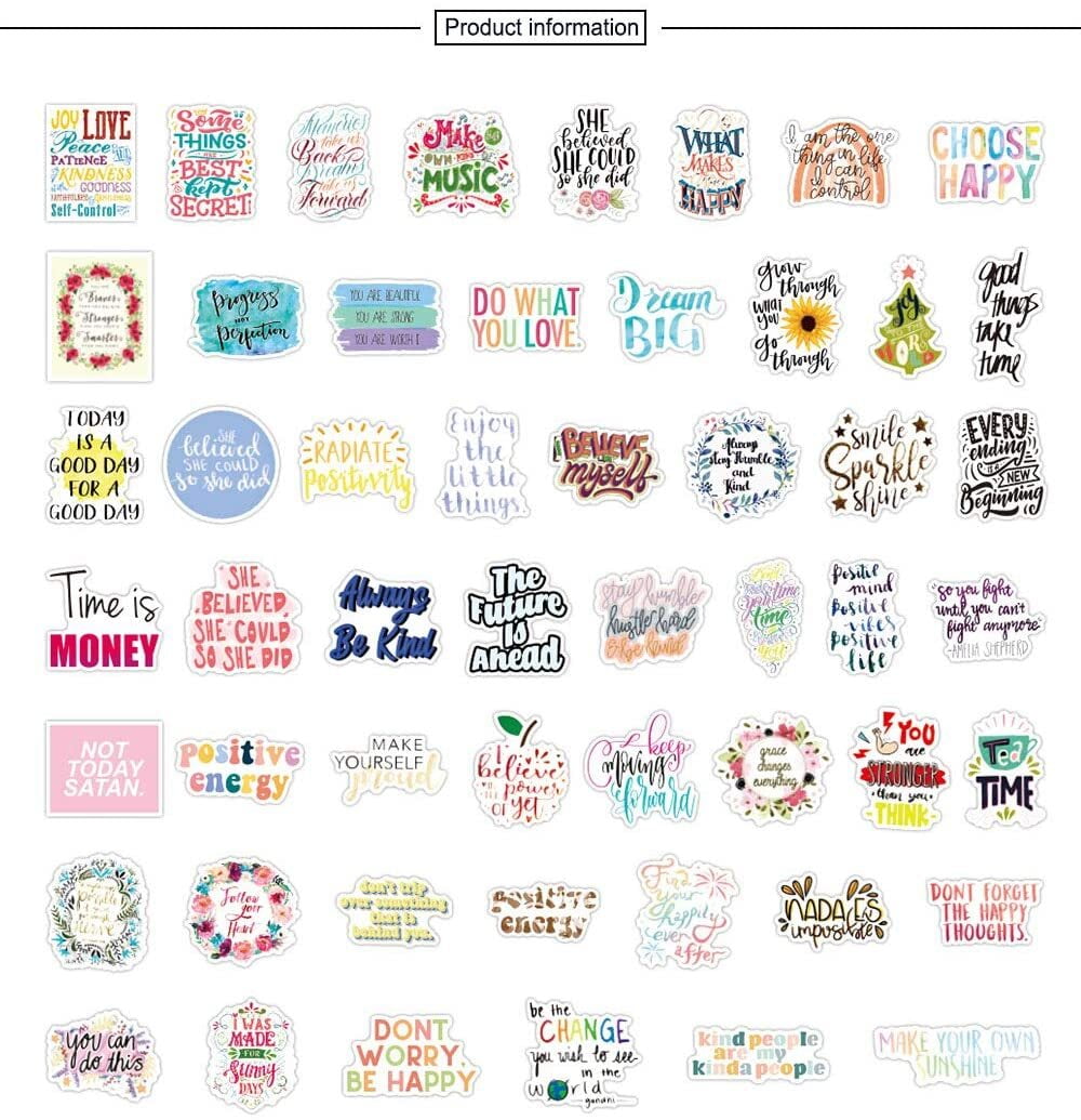 Buy Inspirational Stickers for Laptop 50pcs, Reward Motivational ...