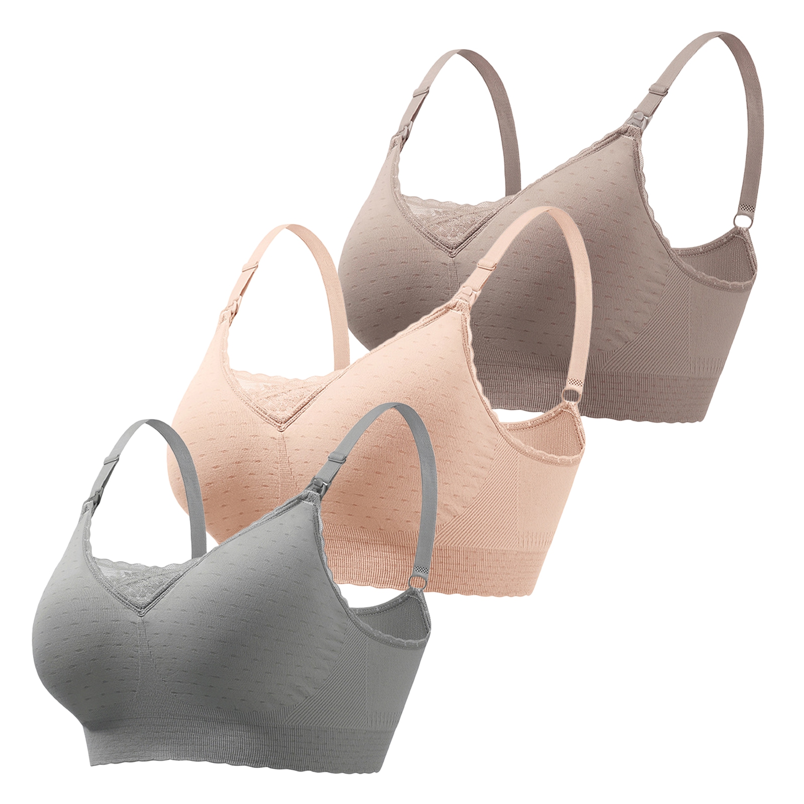 Seamless Maternity Nursing Bra Smooth Wireless with Good Support for ...