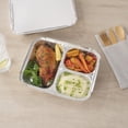 Foil Lux 23 Ounce Aluminum Food Containers 100 Rectangle Aluminum Pans ...