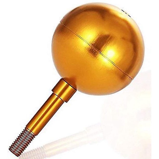 3 Inch Gold Anodized Aluminum Flag Pole Topper Finial For Most Standard ...