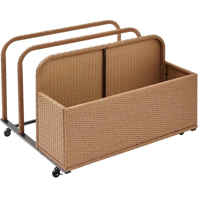 Palm Harbor Outdoor Wicker Rolling Pool Float Caddy - Light Brown ...
