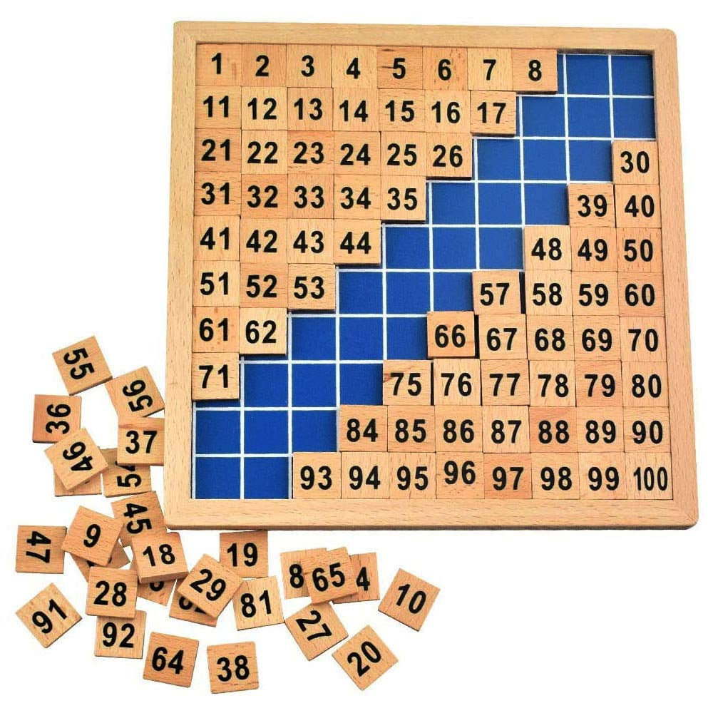 Puzzle Digital Board, 1-100 Digital Continuous Board, Math Puzzle ...