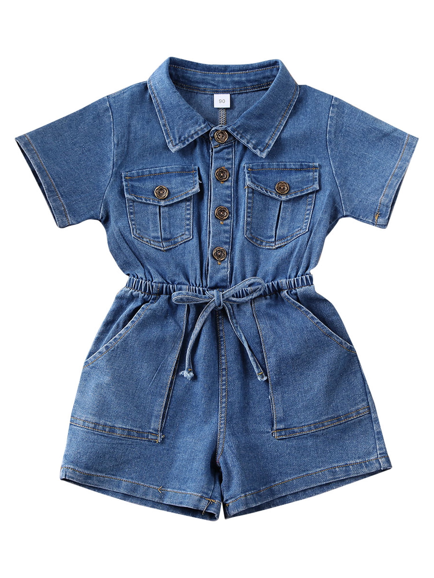 Dewadbow Toddler Baby Kids Girl Denim Romper Outfits Clothes One-Piece ... Dewadbow Toddler Baby Kids Girl Denim Romper Outfits Clothes One-Piece ...