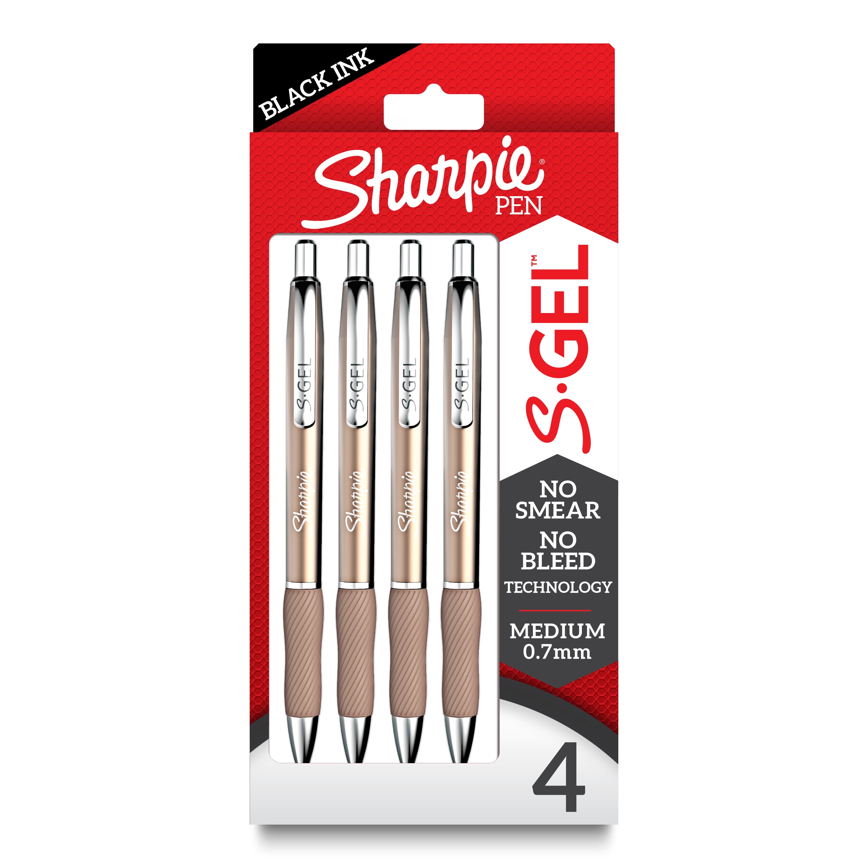 Sharpie S-Gel, Gel Pens, Sleek Metal Barrel, Medium Point (0.7mm ...