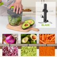 Manual Food Processor Ve table Chopper, Portable Hand Pull String ...