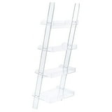 Toby 4-shelf Acrylic Ladder Bookcase Clear - Walmart.com