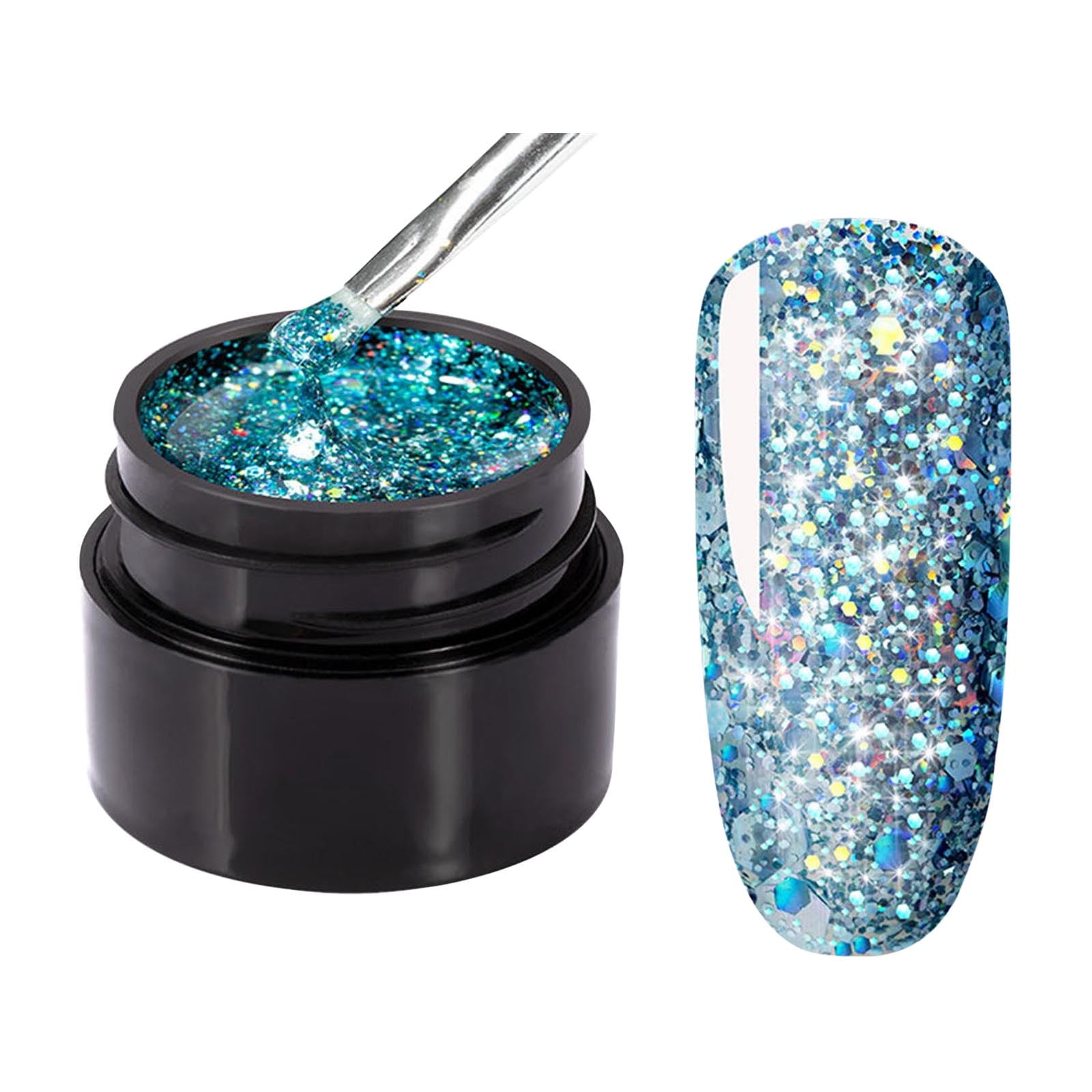 Dengmore Glitter Gel Nail, Polish Flash Diamond Gel Nail Polish, Soak ...
