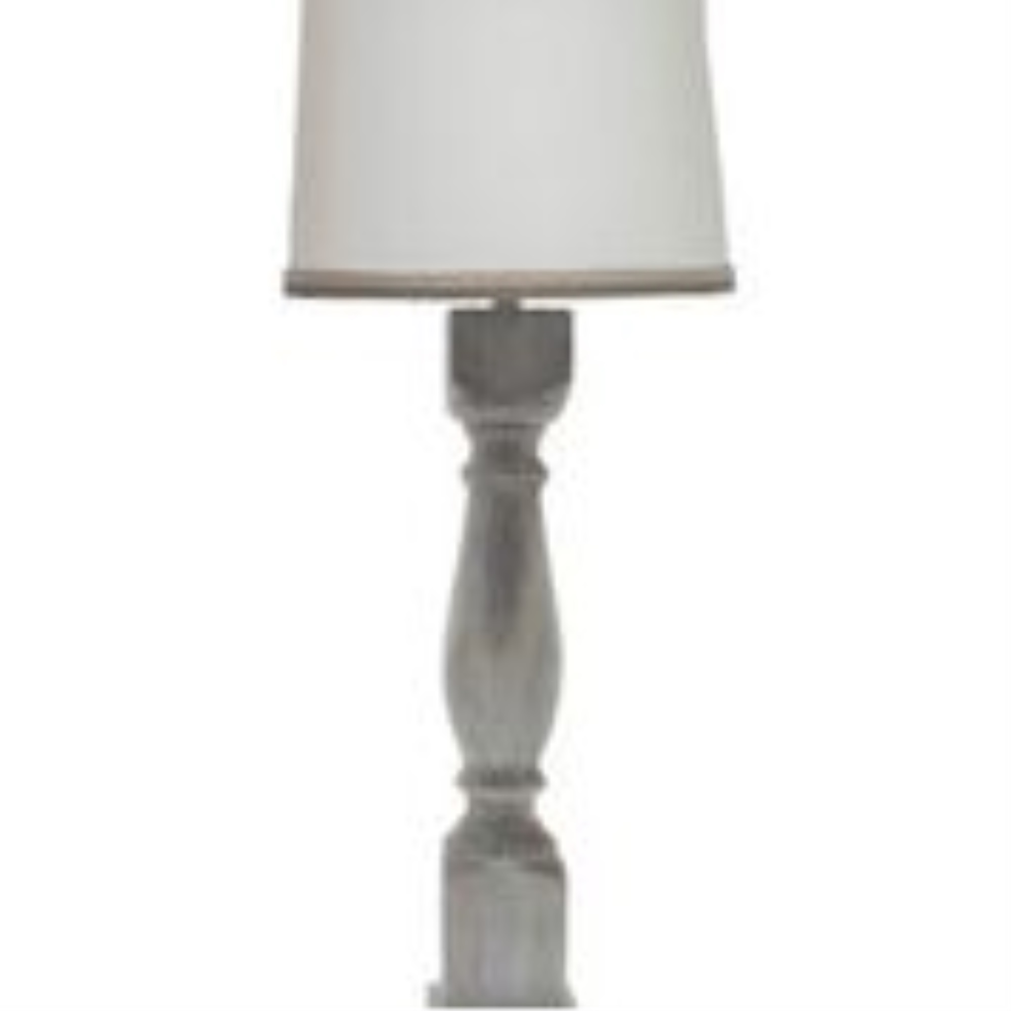 Brown Washed Wood Finish Table Lamp with White Linen Shade - Walmart.com