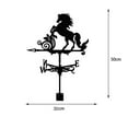 Decorative Weather Vane Mount Yard Decoration, Stainless Steel Retro ...