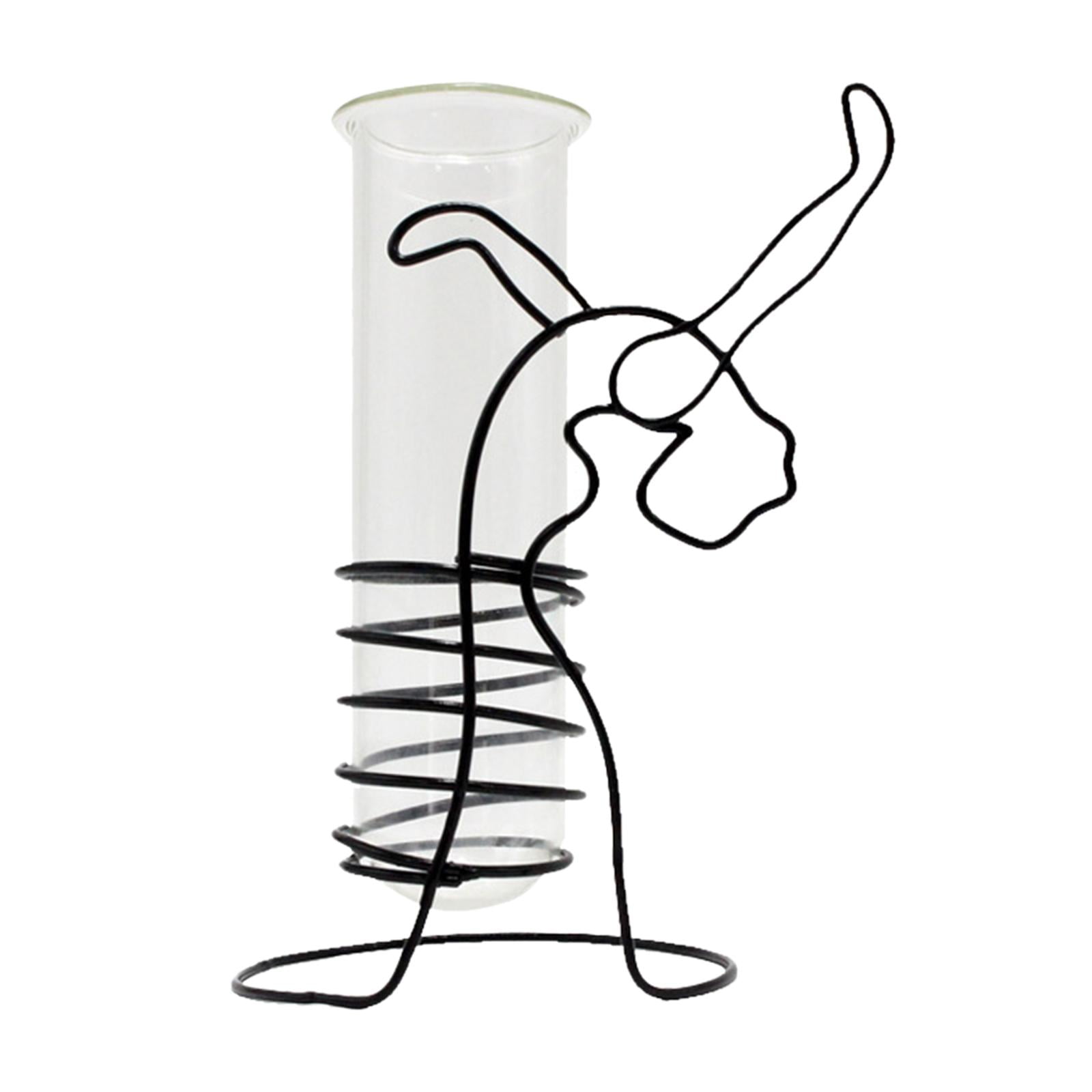 Test Tube Vase Nordic Style Floral Arrangement with Metal Stand Dancing ...