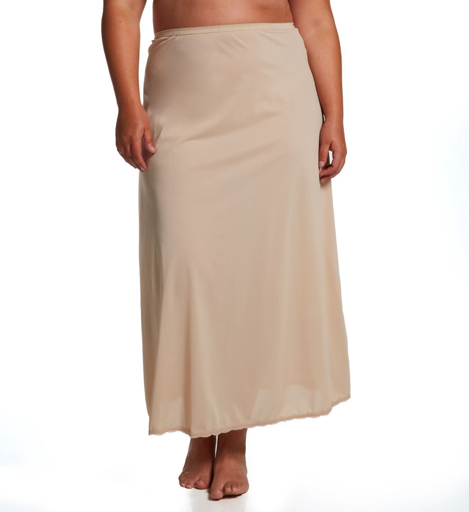 Women's Shadowline 11638X Plus 38 Inch Long Flare Half Slip (Nude 1X ...