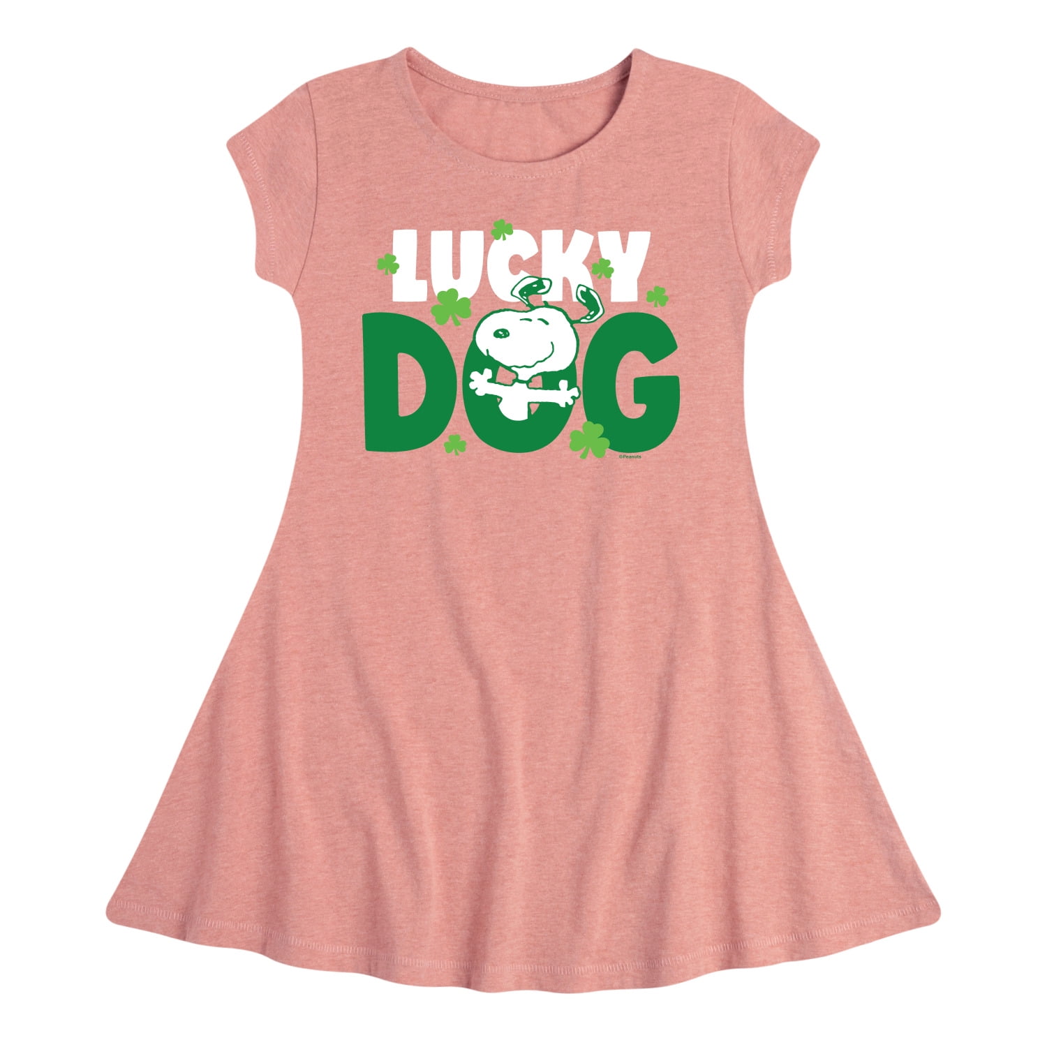 Peanuts - Snoopy Lucky Dog - Toddler And Youth Girls Fit And Flare ...