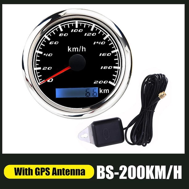 60 Km/h (gps) Speedometer Odometer 85mm Speed Gauge 120km/h 200km/h ...