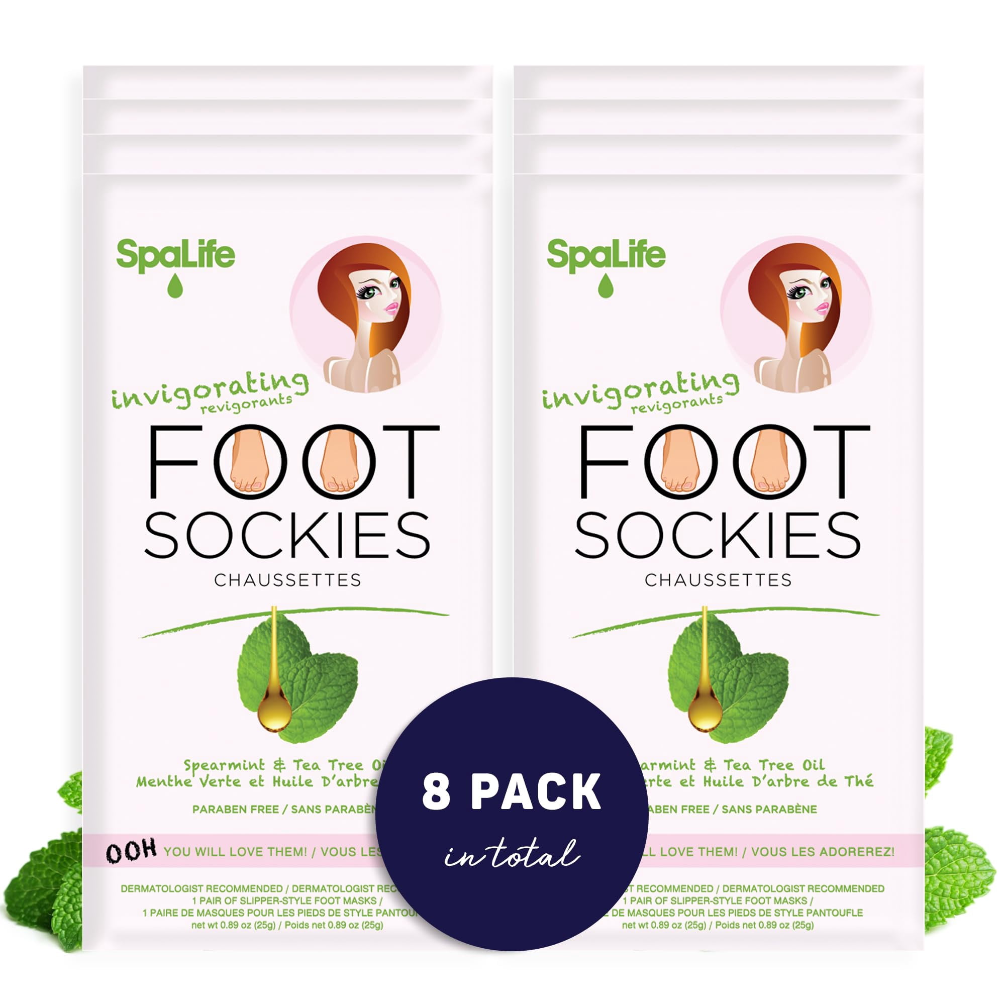 Click here for Spalife Softening Care Foot Sockies 8pack Spearmin... prices