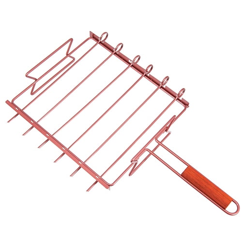 Royal Gourmet Heavy Duty Iron Barbecue Shish Kabob Rack Set with Six 11 ...