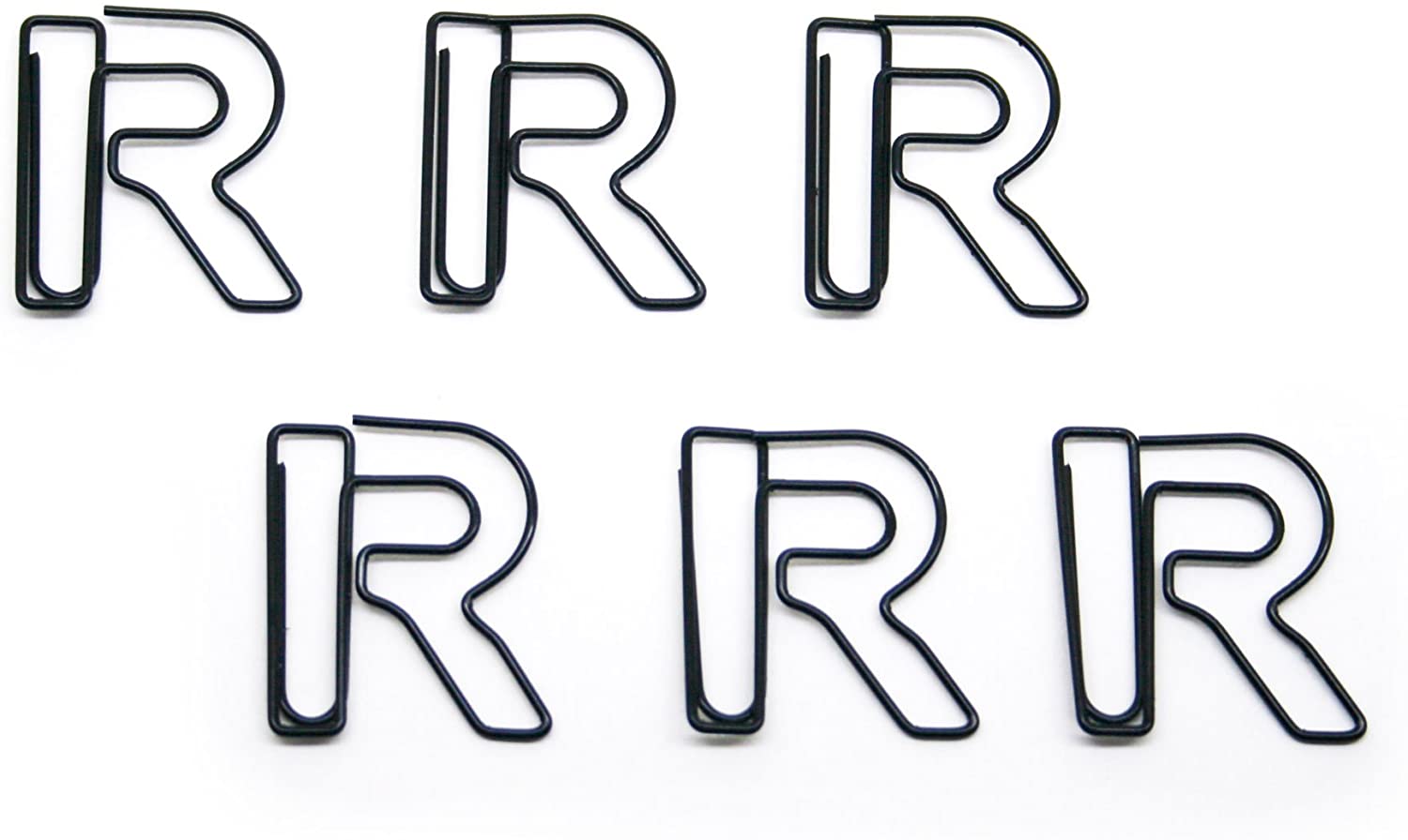 100 Count Black Letter R Shaped Paper Clips, Letter R Lover Cute Gifts ...