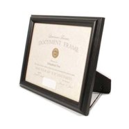 DAX Two-Tone Document Frame, Wood, 8.5 x 11, Black with Gold Leaf Trim ...