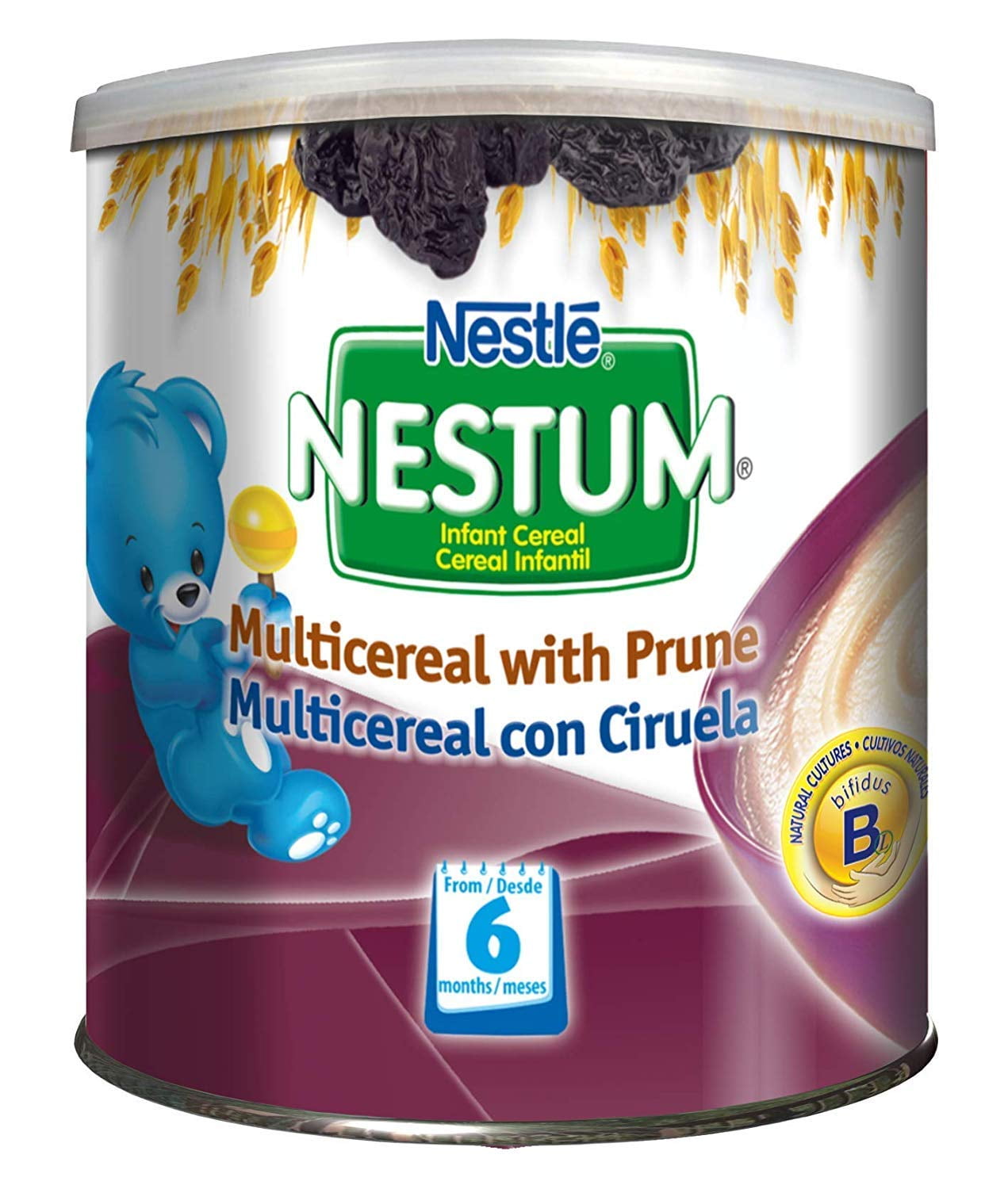 Nestle Nestum Infant Cereal, Multicereal with Prune, 9.5 OZ (Pack of 6 ...