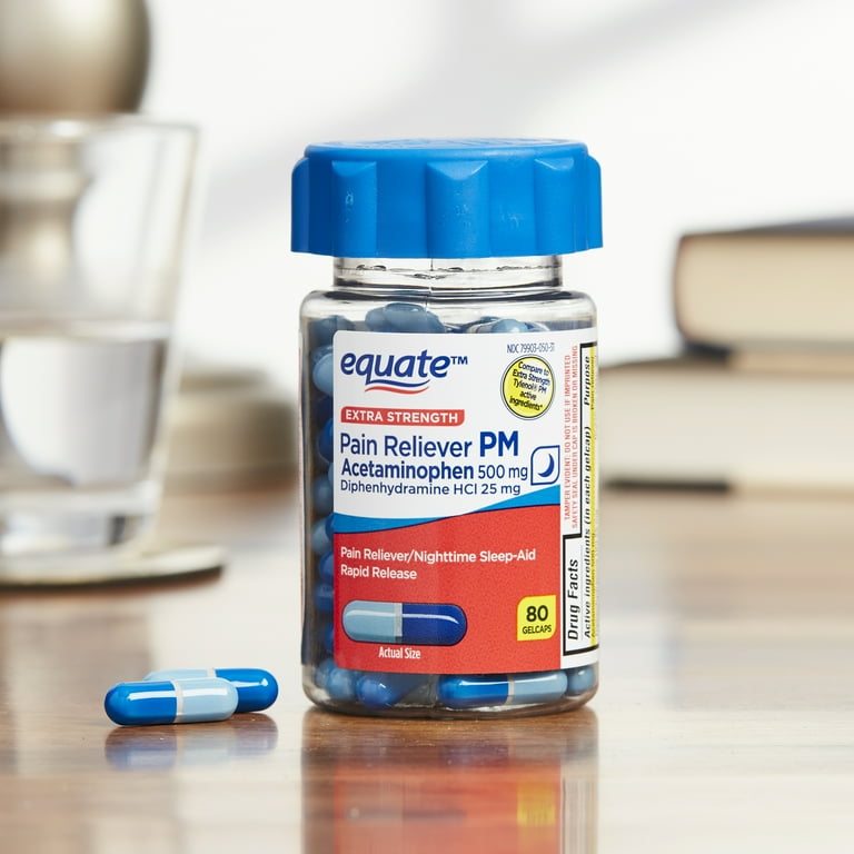 Equate Extra Strength Acetaminophen Pm Rapid Release