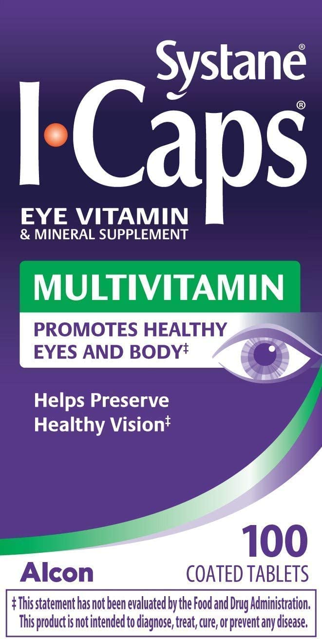 ICaps Eye Vitamin & Mineral Supplement Promotes Healthy Eyes and Body ...