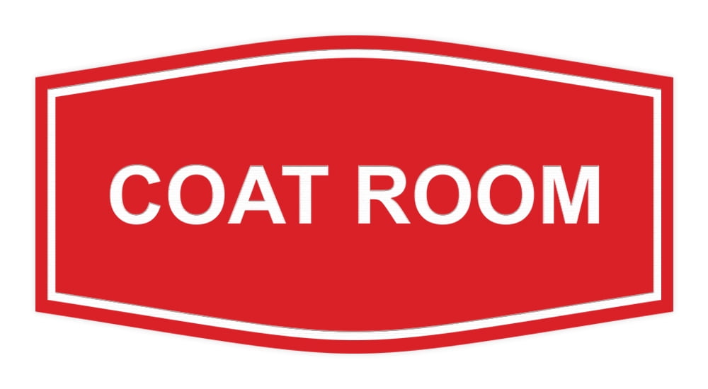 Signs ByLITA Fancy Coat Room Sign (Red) - Large - Walmart.com