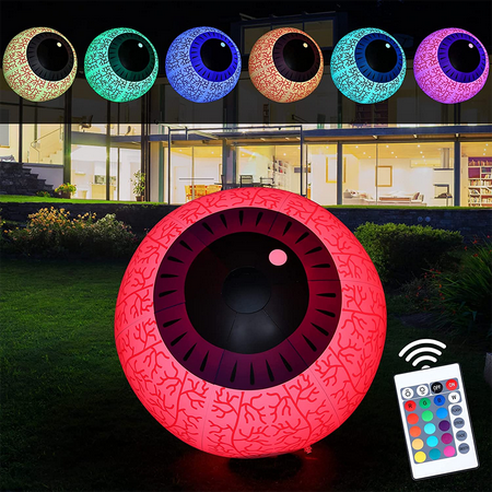 Halloween Inflatable Eyeball Light With Built-in Led Lights Horror ...