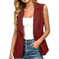 ClodeEU Women's Sleeveless Blazer Vest, Casual Open Front Suit ...