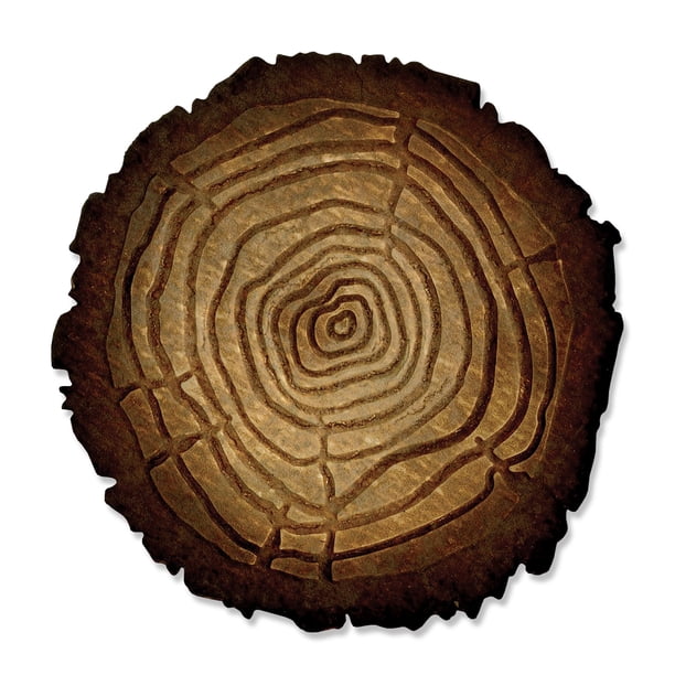 Sizzix Bigz Die w/Texture Fades Embossing Folder - Tree Rings by Tim ...