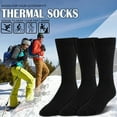 3 Pairs Men's Winter Thermal Heated Wool Socks, Warm Work Foot Warmer ...