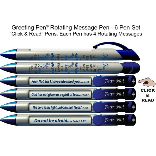 Scripture Greeting Pen 36054 Fear Not Scripture Pen With Rotating ...