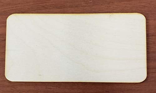 Rectangle Round Corner Cut Out 1/8 x 6 1/2 PKG 6 Laser Cut Wooden ...