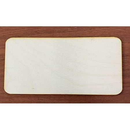 Rectangle Round Corner Cut Out 1/8 x 6 1/2 PKG 6 Laser Cut Wooden ...