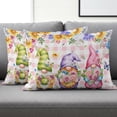 Cute Gnomes Pillow Covers Set of 2, Watercolor Country Spring Colorful ...